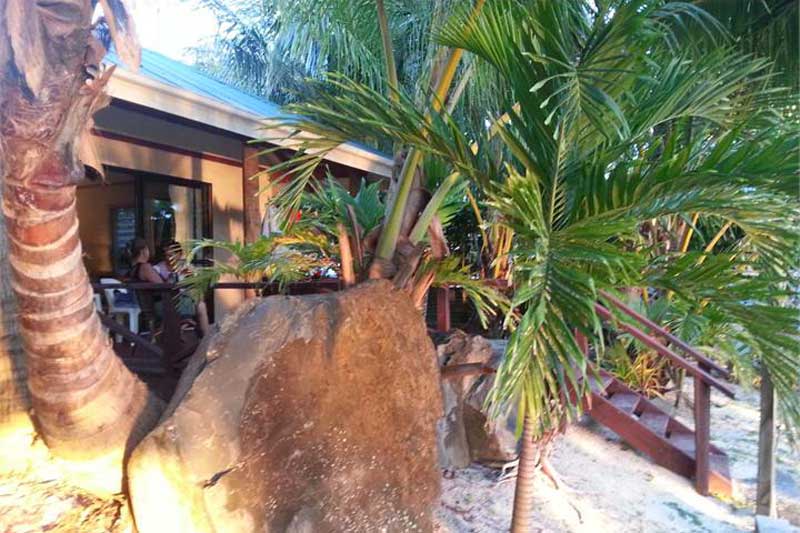 Sunset-Palms-Studio-deck-from-beach - Experience Rarotonga, Cook ...